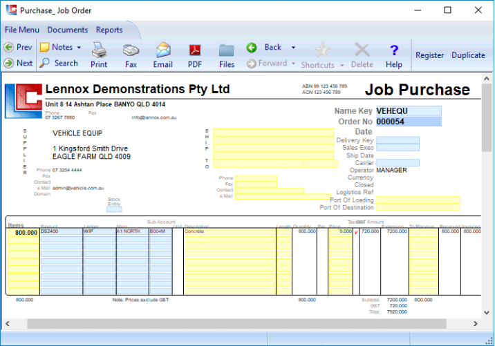 Sales Progress Claim